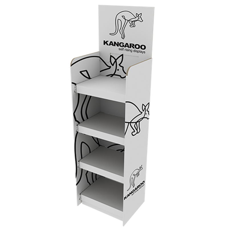 Kangaroo Self-Rising 4-Shelf Bookcase Retail Display | CentralPac